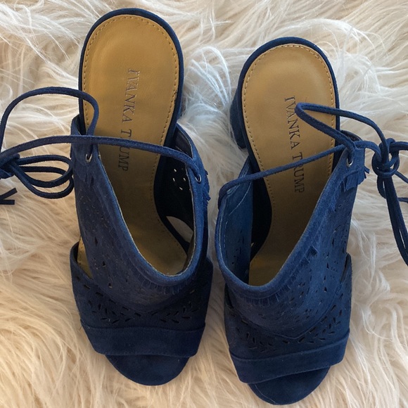 Ivanka Trump | Shoes | Ivanka Trumph Suede Laser Cut Shoes | Poshmark